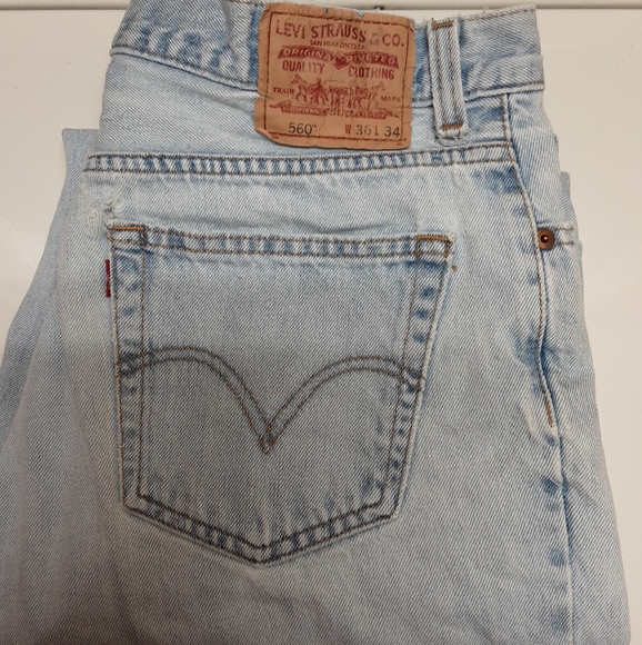 levi 560 red tag | Jeans | Levi 56 Red Tag White Wash Blue Jeans 3634 ...